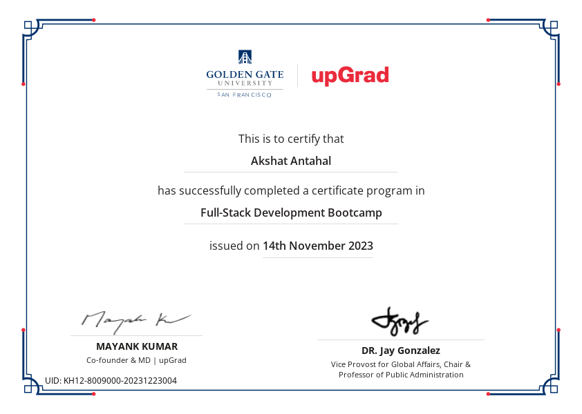 Akshat Antahal - Frontend Developer | JavaScript | ReactJs | LinkedIn